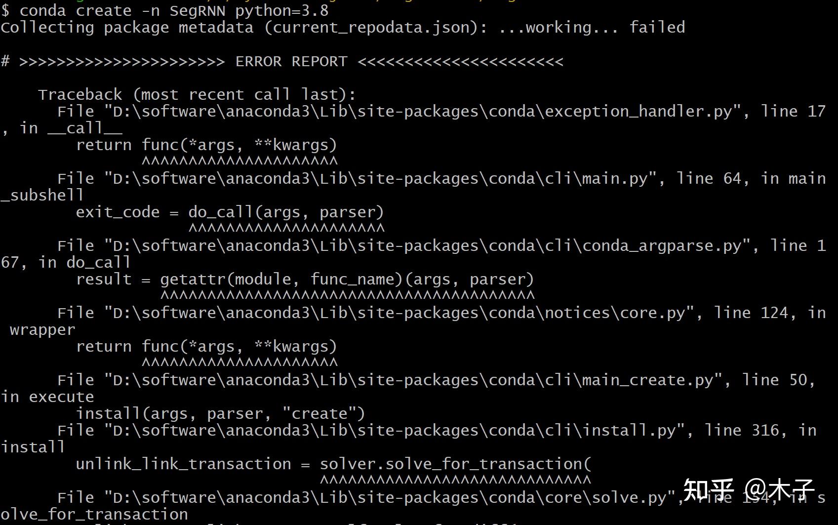 conda create报错 - 知乎