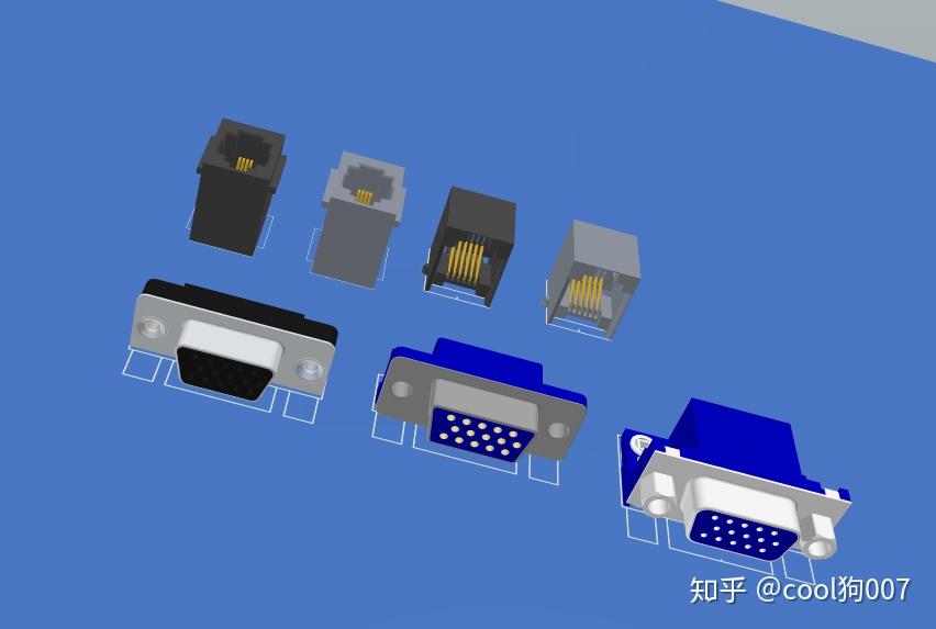 【AD封装】VGA视频座子，RJ11座子（带3D） - 知乎