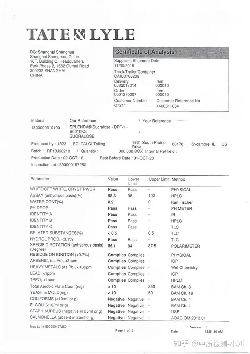 什么是COA成分分析 COA报告怎么编写 - 知乎