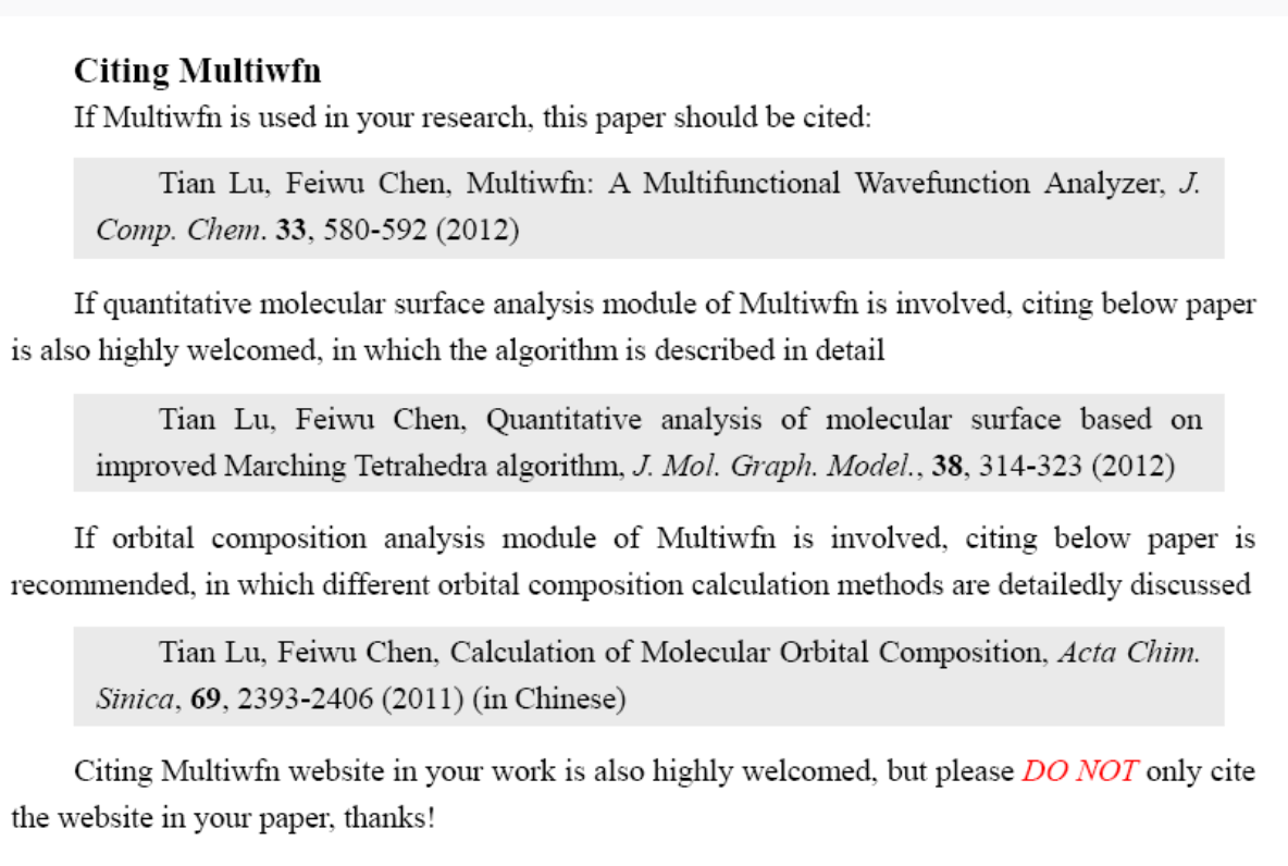 Multiwfn+VMD引用、Gaussian09和Gaussian 16引用 - 知乎