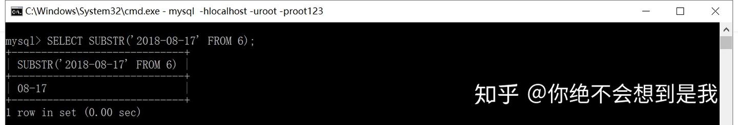 MySQL|SUBSTR() 函数用法 - 知乎