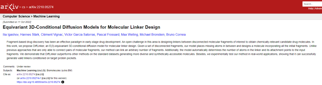 用于分子Linker设计的等变3D条件扩散模型 - 知乎