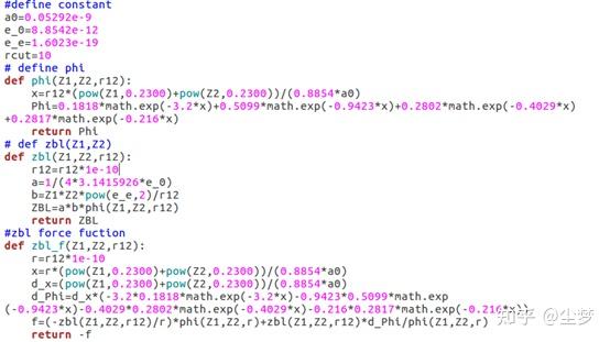 Python制作文献中LAMMPS的ZBL+Spine+Buck势函数table - 知乎