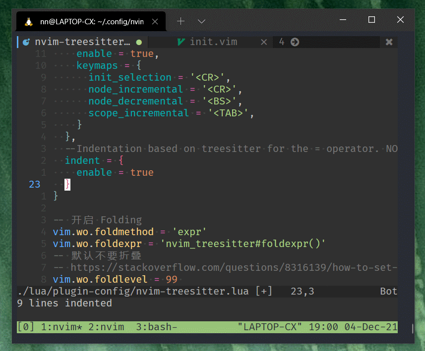 Neovim 代码高亮插件 nvim-treesitter 的安装与配置