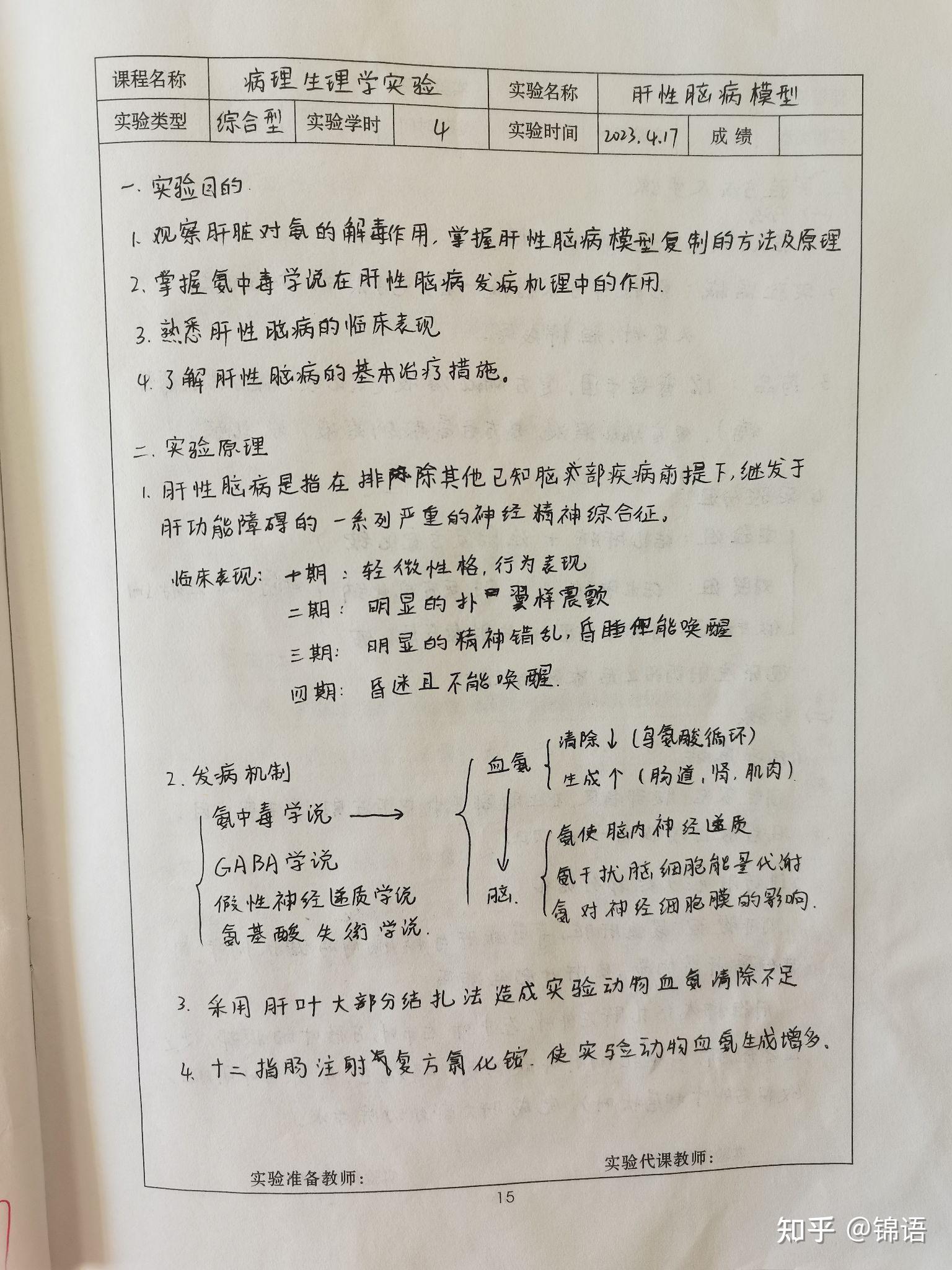 病理生理学实验——家兔肝性脑病模型 - 知乎