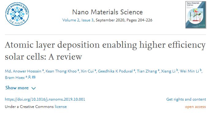 新南威尔士大学Bram Hoex教授：原子层沉积在高效太阳电池中的应用综述 - 知乎