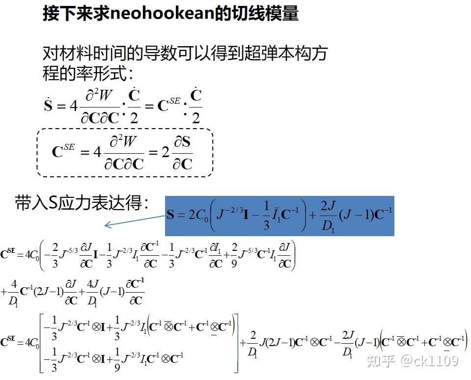 Umat学习笔记3_超弹性Neo–hookean - 知乎