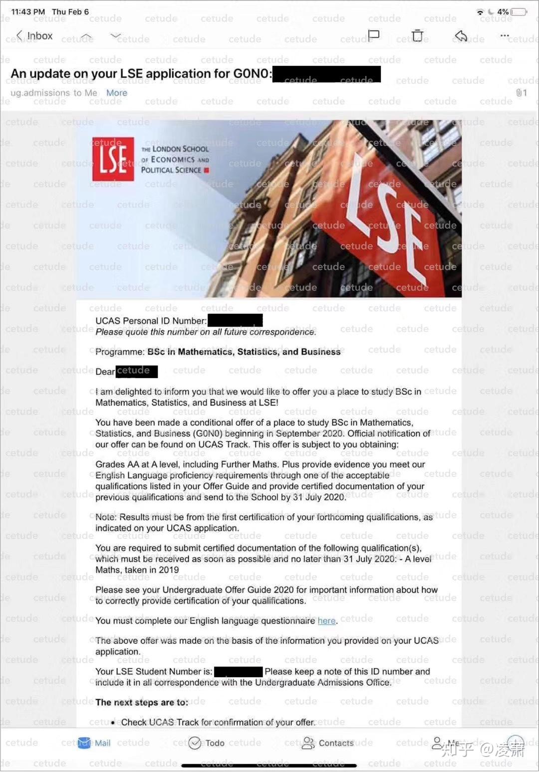 【惊喜】LSE伦敦政经2020数学统计与商业（MSB) 本科录取，“与梦想撞个满怀” - 知乎