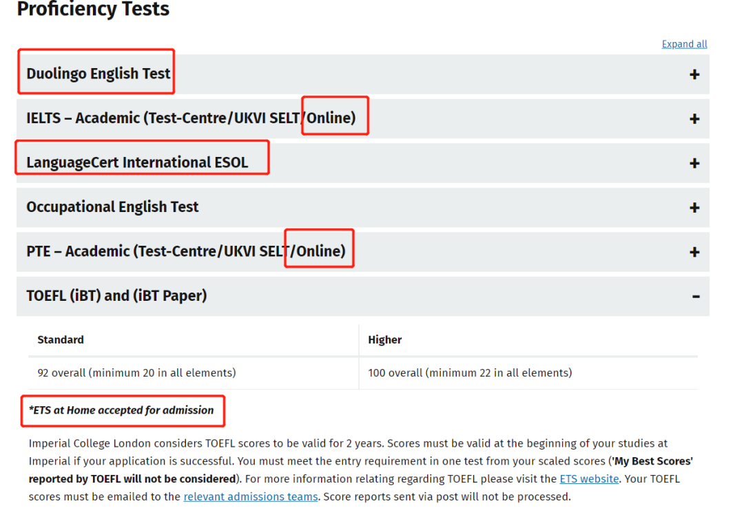【汇总】23fall英国硕士申请接受哪些线上成绩？托福雅思家考、duolingo等成绩还接受吗？ - 知乎