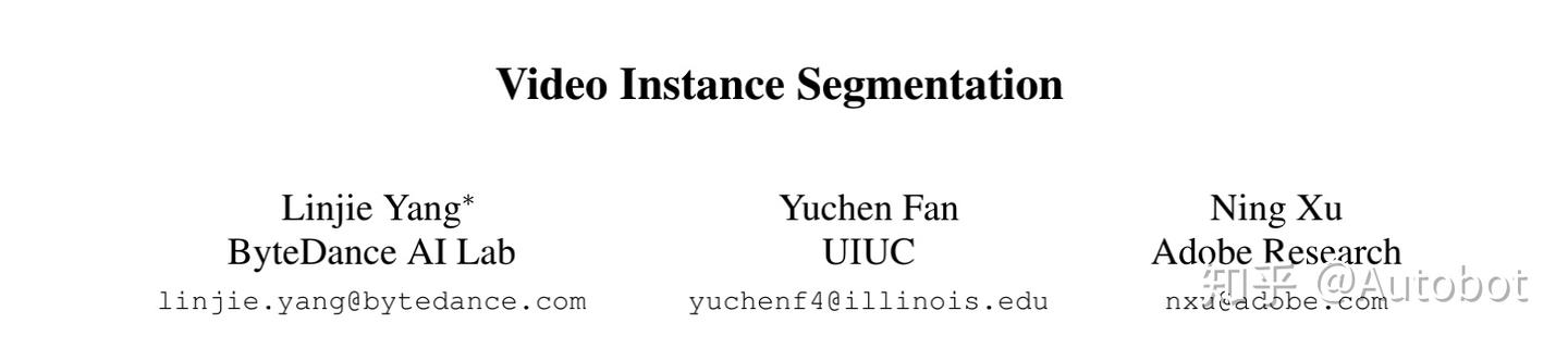 Video Instance Segmentation 论文翻译 - 知乎