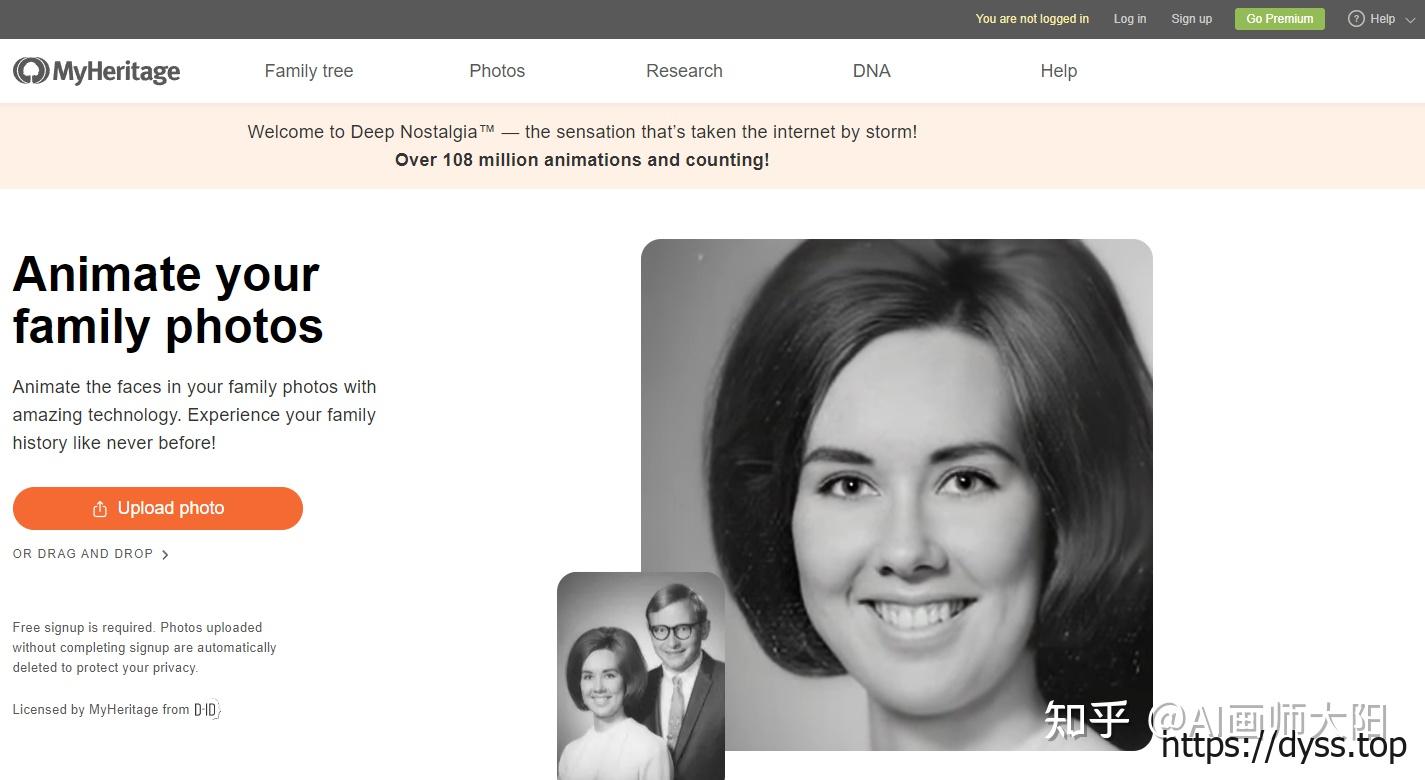 MyHeritage AI将照片变为动画视频并开口讲话，黑白老照片上彩色 - 知乎