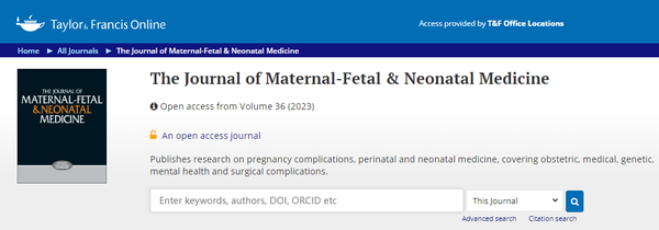 围产医学权威期刊The Journal of Maternal-Fetal & Neonatal Medicine为每一位母亲保驾护航 - 知乎