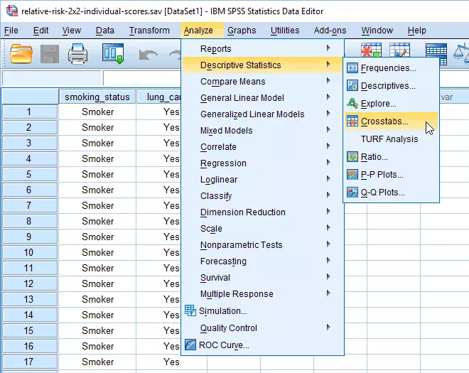 SPSS详细教程：相对危险度(RR)的计算 - 知乎