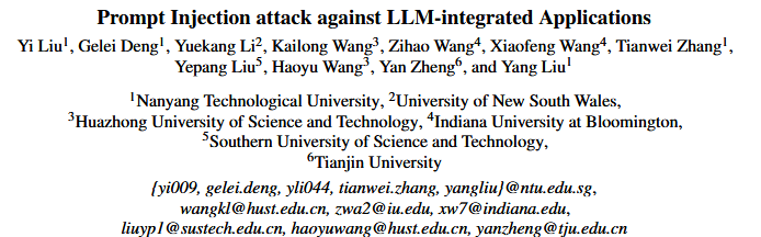 Prompt Injection attack against LLM-integrated Applications - 知乎