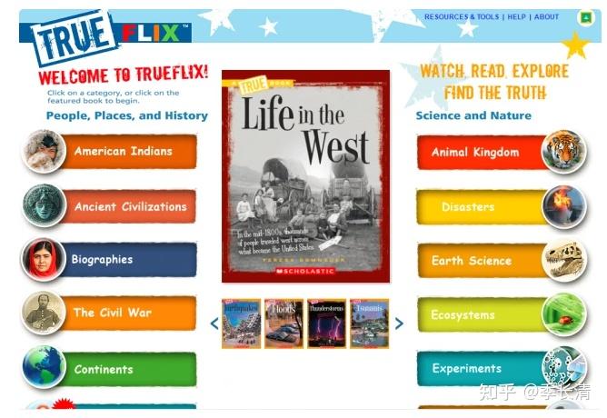 学乐出版社的Trueflix在线多媒体互动图书馆简介与使用方法 - 知乎