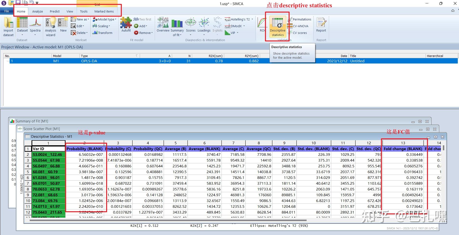 代谢组学峰面积表-用SIMCA-绘制火山图方法 - 知乎