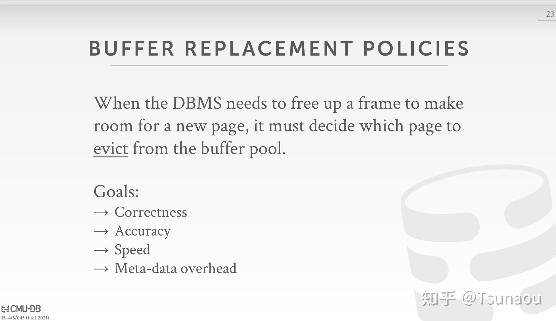 CMU-15-445 Intro to Database Systems 学习笔记 - 知乎
