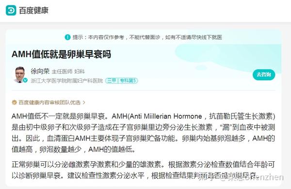 AMH值低就是卵巢早衰吗 - 知乎