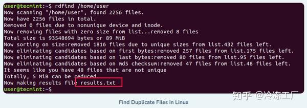 实践linux 中查找和删除重复文件 知乎 