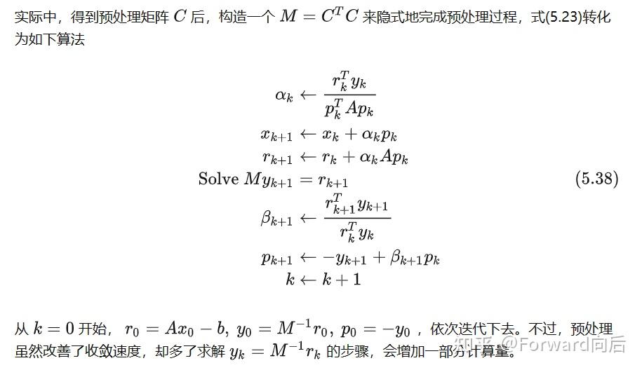 共轭梯度法——cg、pcg推导过程 知乎 