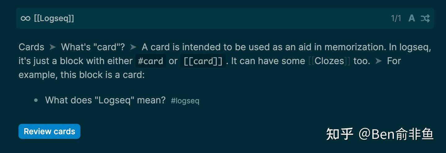 logseq「闪卡」功能介绍 - 知乎