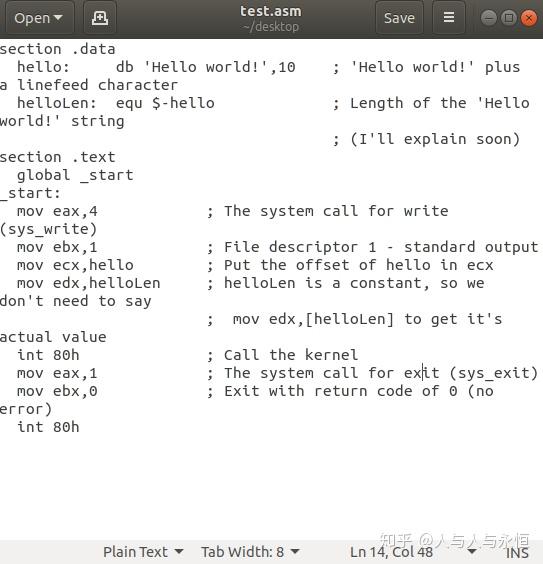 在Ubuntu上安装与使用nasm - 知乎