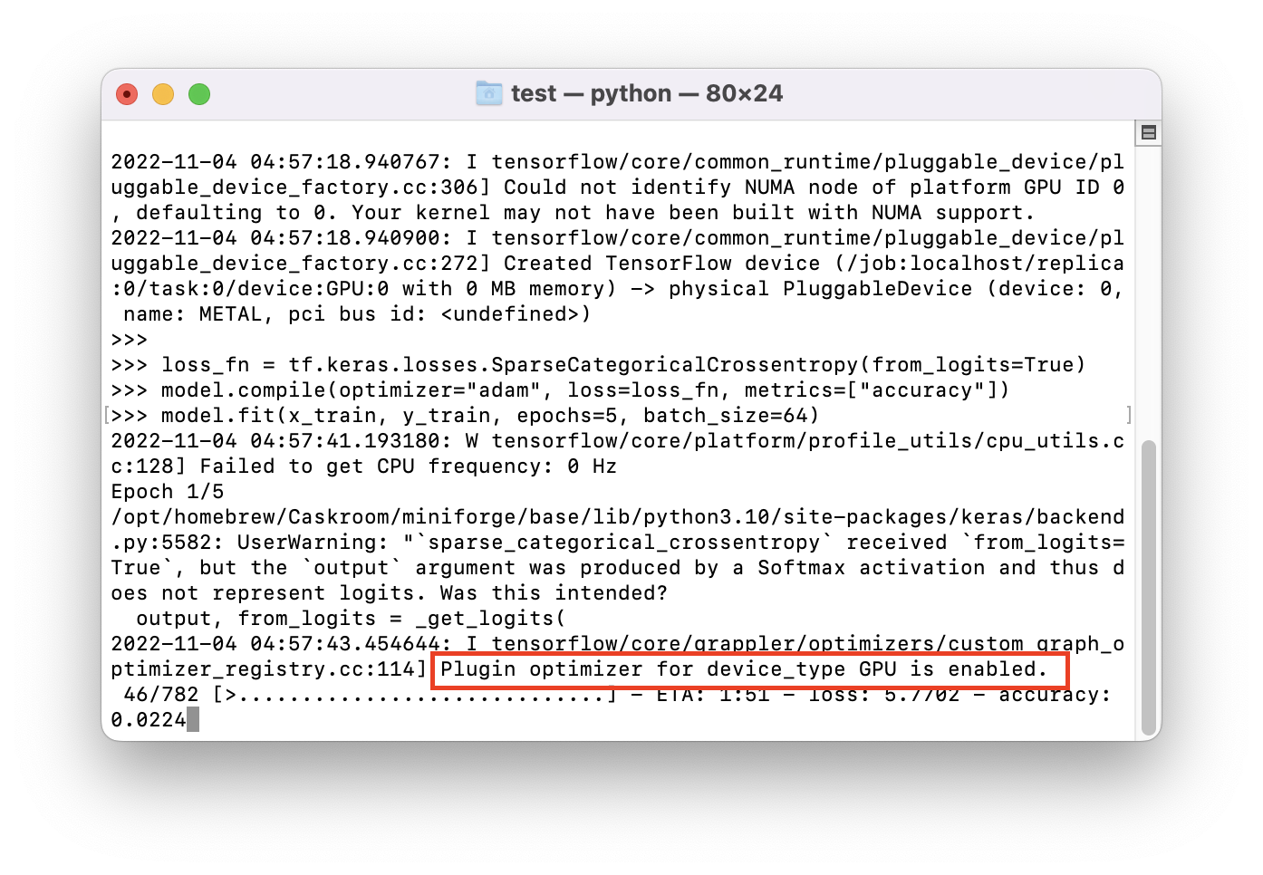基于苹果芯片（M1）安装TensorFlow，并使用Tensorflow插件实现GPU加速 - 知乎