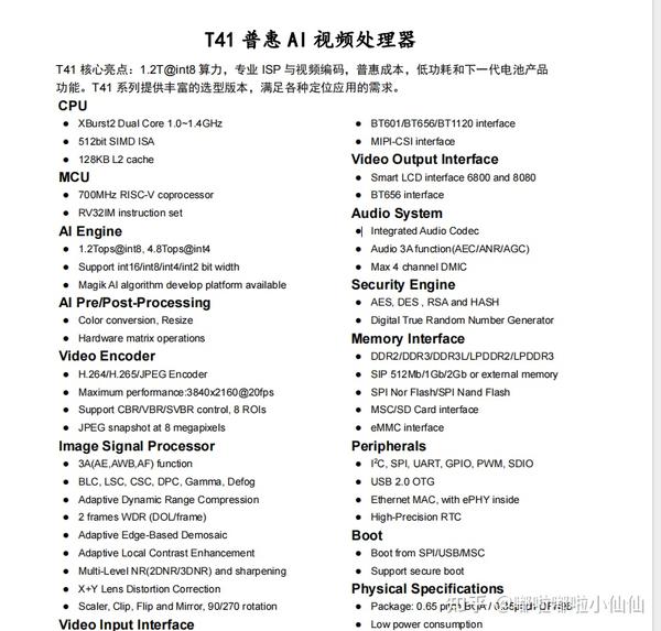北京君正T20/T21/T30/T31/T40 安防芯片资料 - 知乎