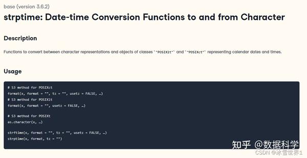 R strptime format R options 