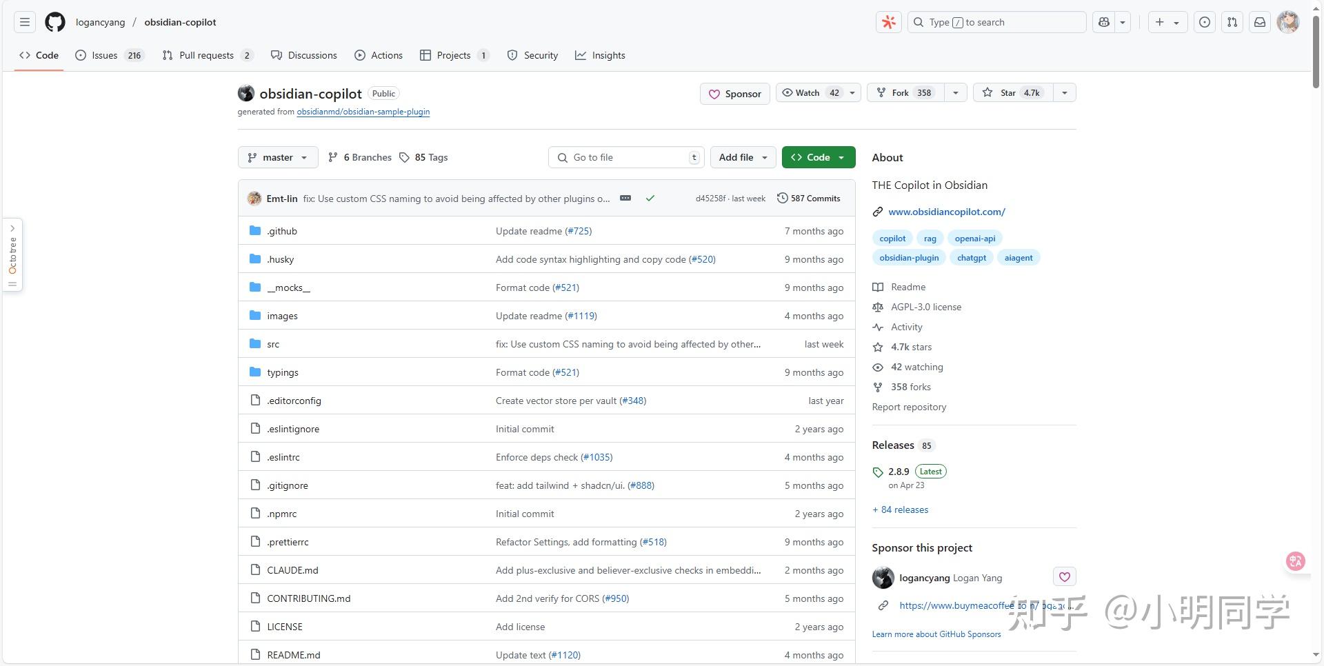 Obsidian Copilot：让你的 Obsidian 笔记飞起来！🚀 开源 AI 助手来袭！ - 知乎