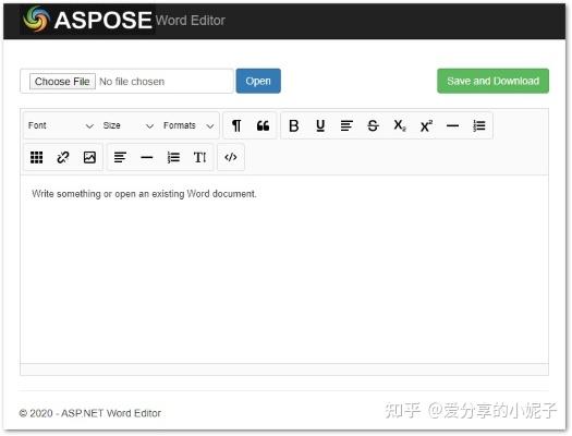 Word处理控件Aspose.Words功能演示：在 ASP.NET MVC 中创建 MS Word 编辑器 - 知乎