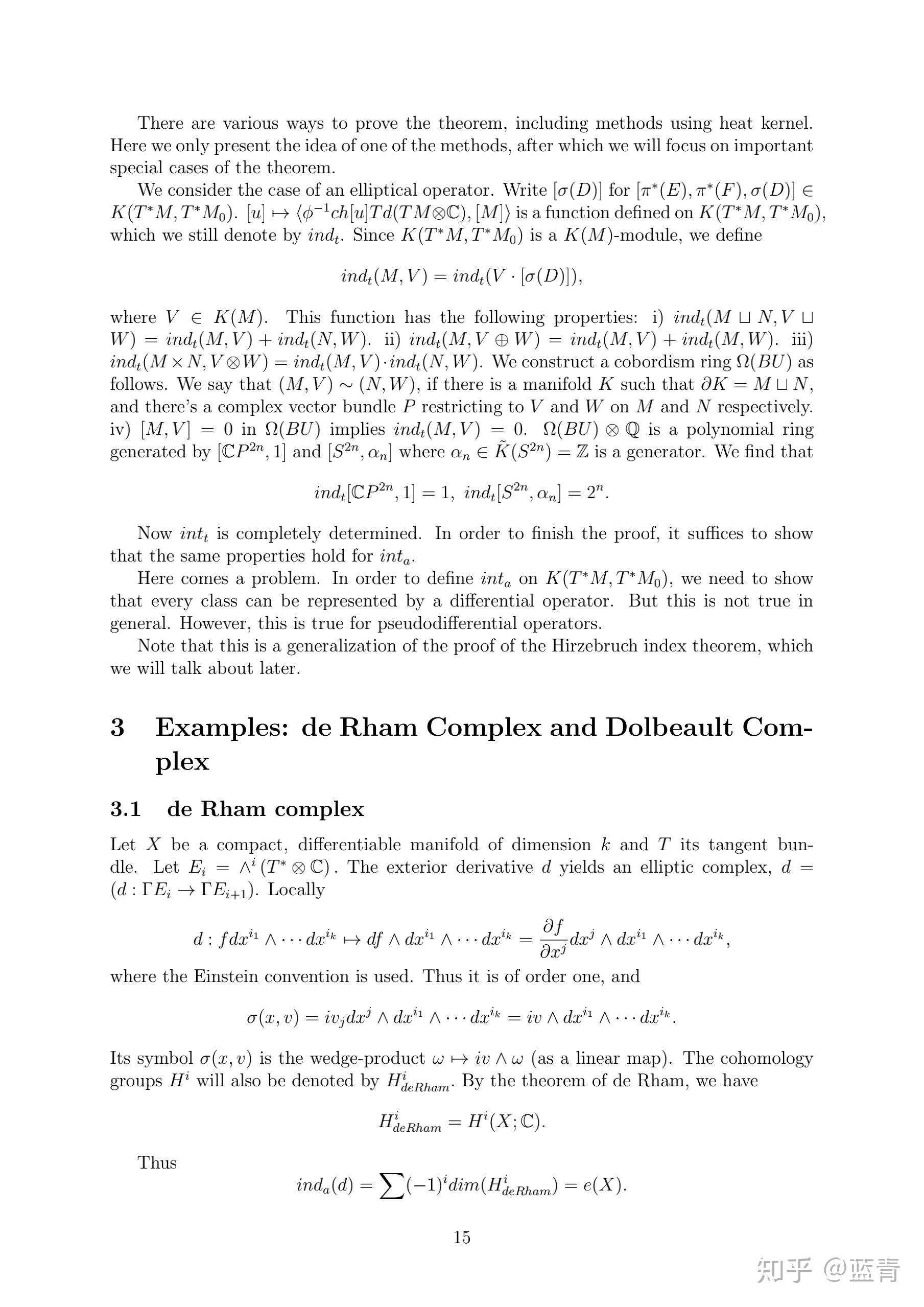 A Brief Introduction to Index Theorems 指标定理简介 - 知乎