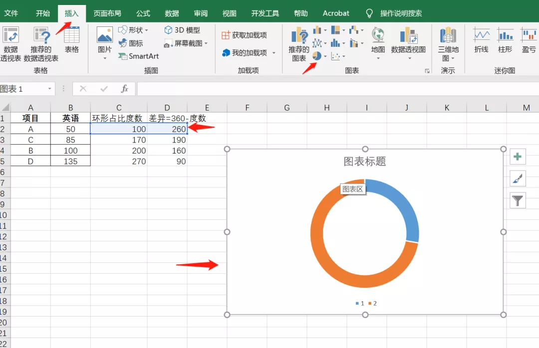 如何在Excel中制作环形柱状图 - 知乎