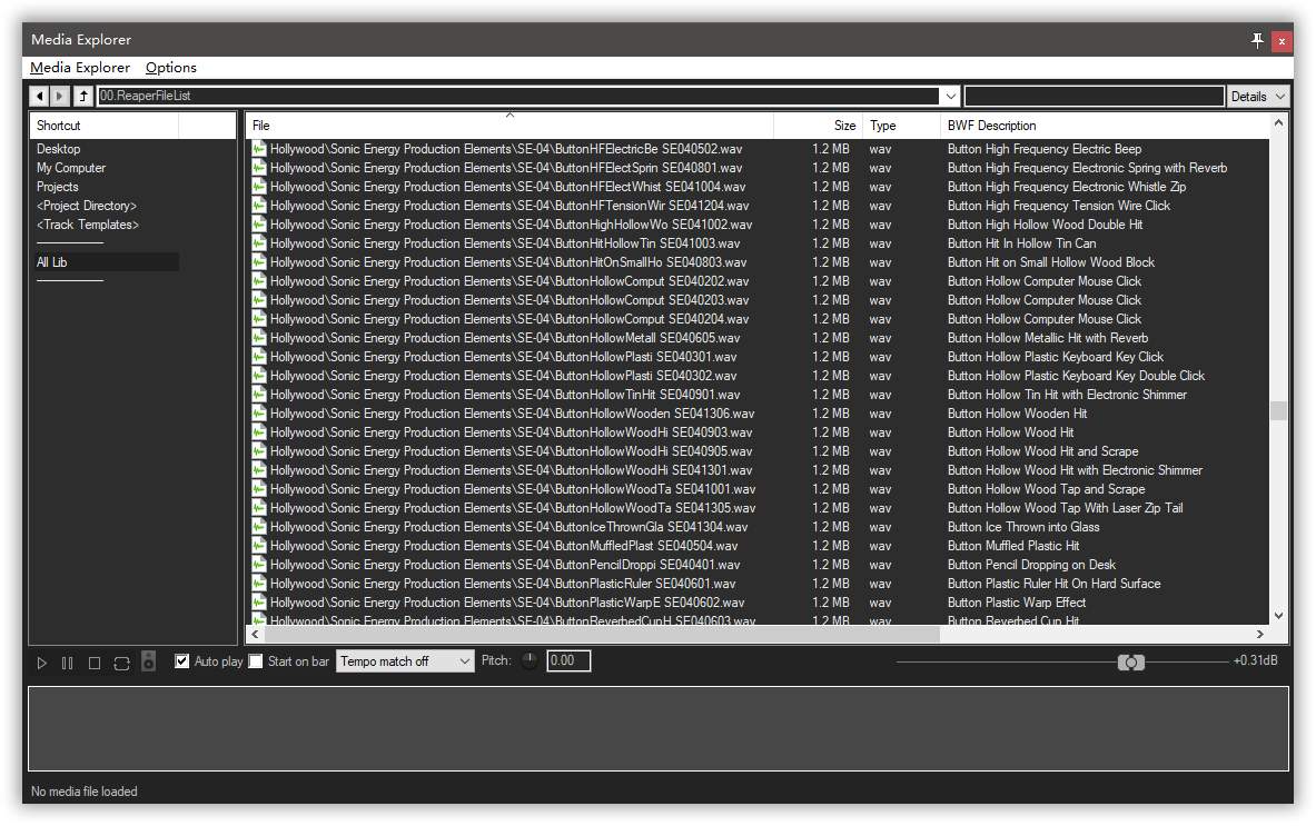 从未见过如此方便的音效库管理工具——REAPER Media Explorer - 知乎