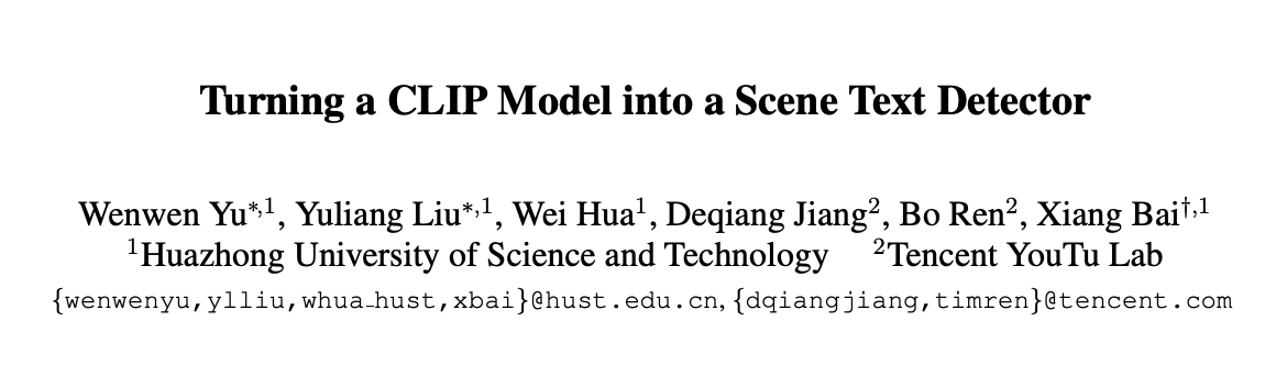 CVPR 2023｜白翔团队新作：借助CLIP完成场景文字检测 - 知乎