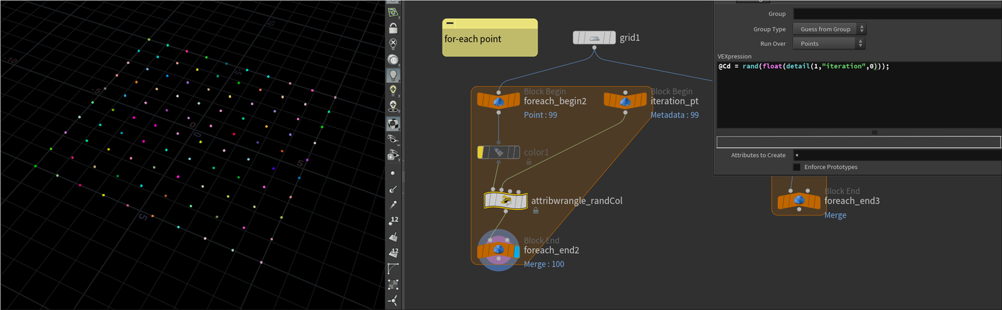 Houdini 中for-each 和for-loop 节点 - 知乎