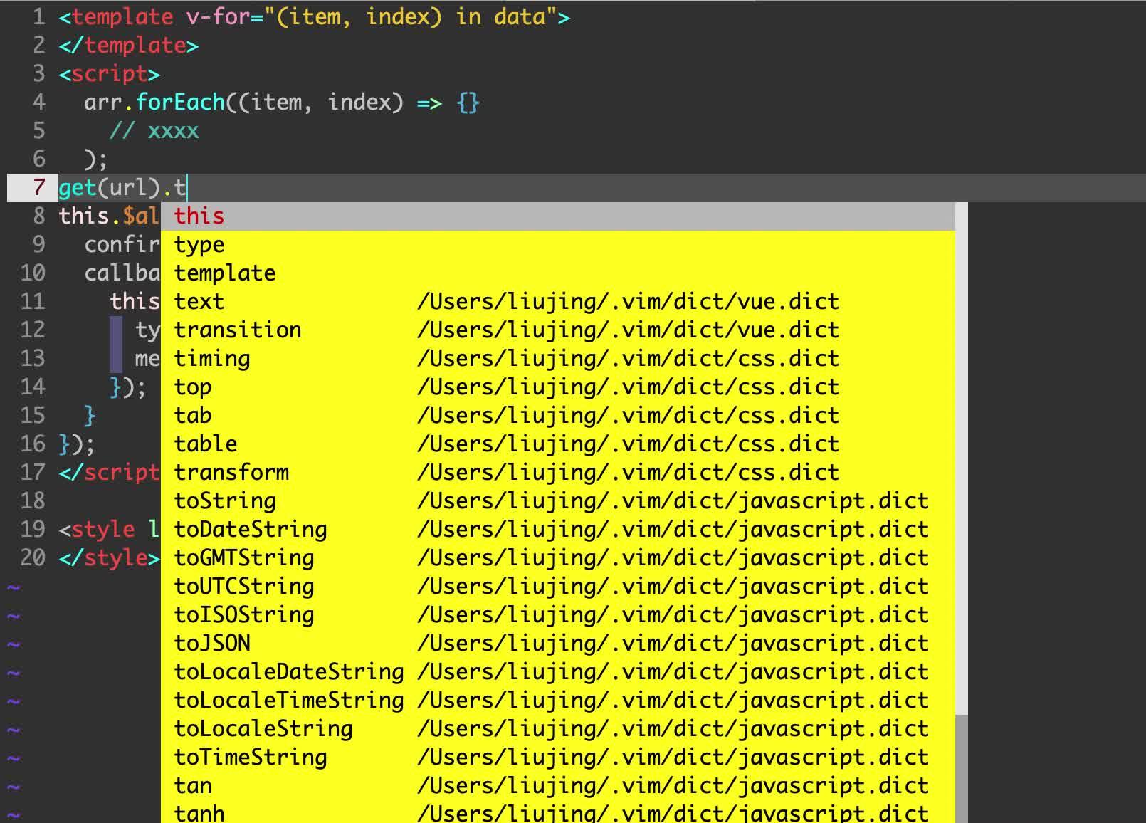 vim-Auto complete code(打造自己的IDE) 自动完成代码片段 自定义代码片段 让代码飞起来 - 知乎