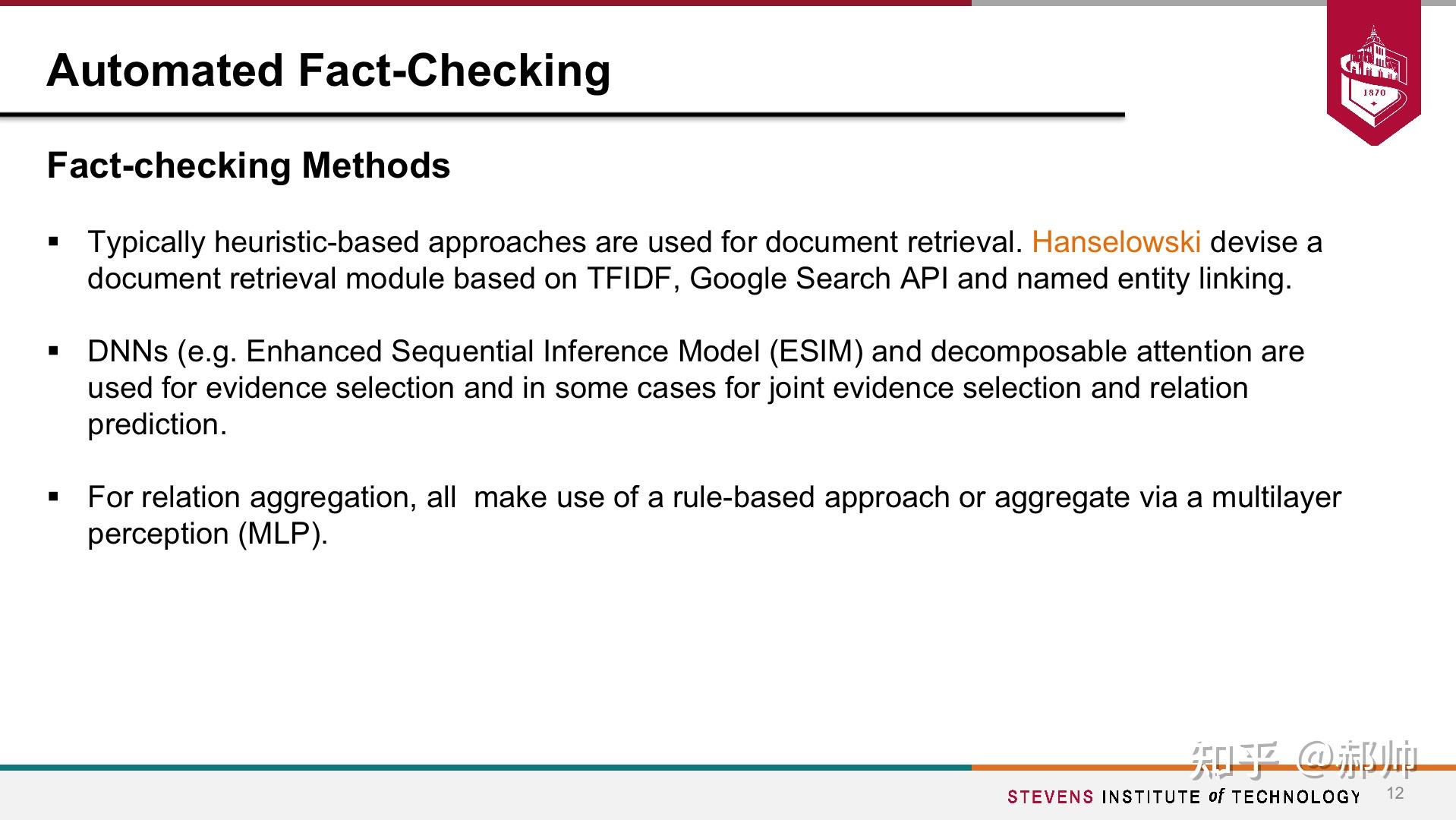 Explainable Automated Fact-Checking: A Survey 阅读 - 知乎