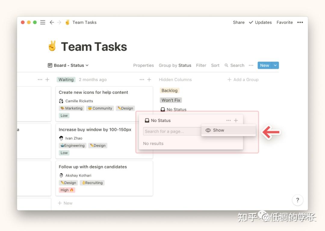 【Notion教程】Notion Boards - 看板 - 知乎