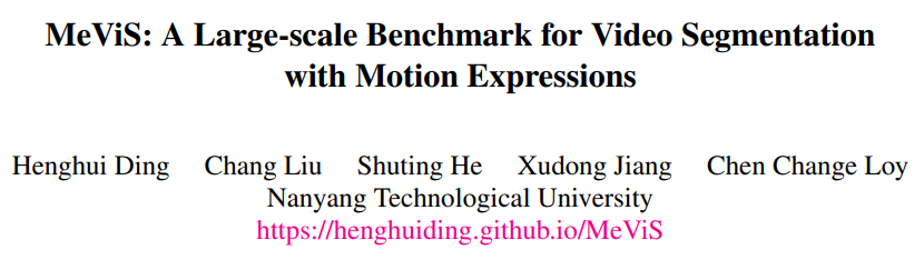 ICCV2023｜新数据集 MeViS：基于动作描述的视频分割 - 知乎