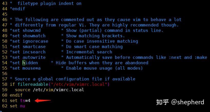 VIM中设置Tab键为4个空格 - 知乎
