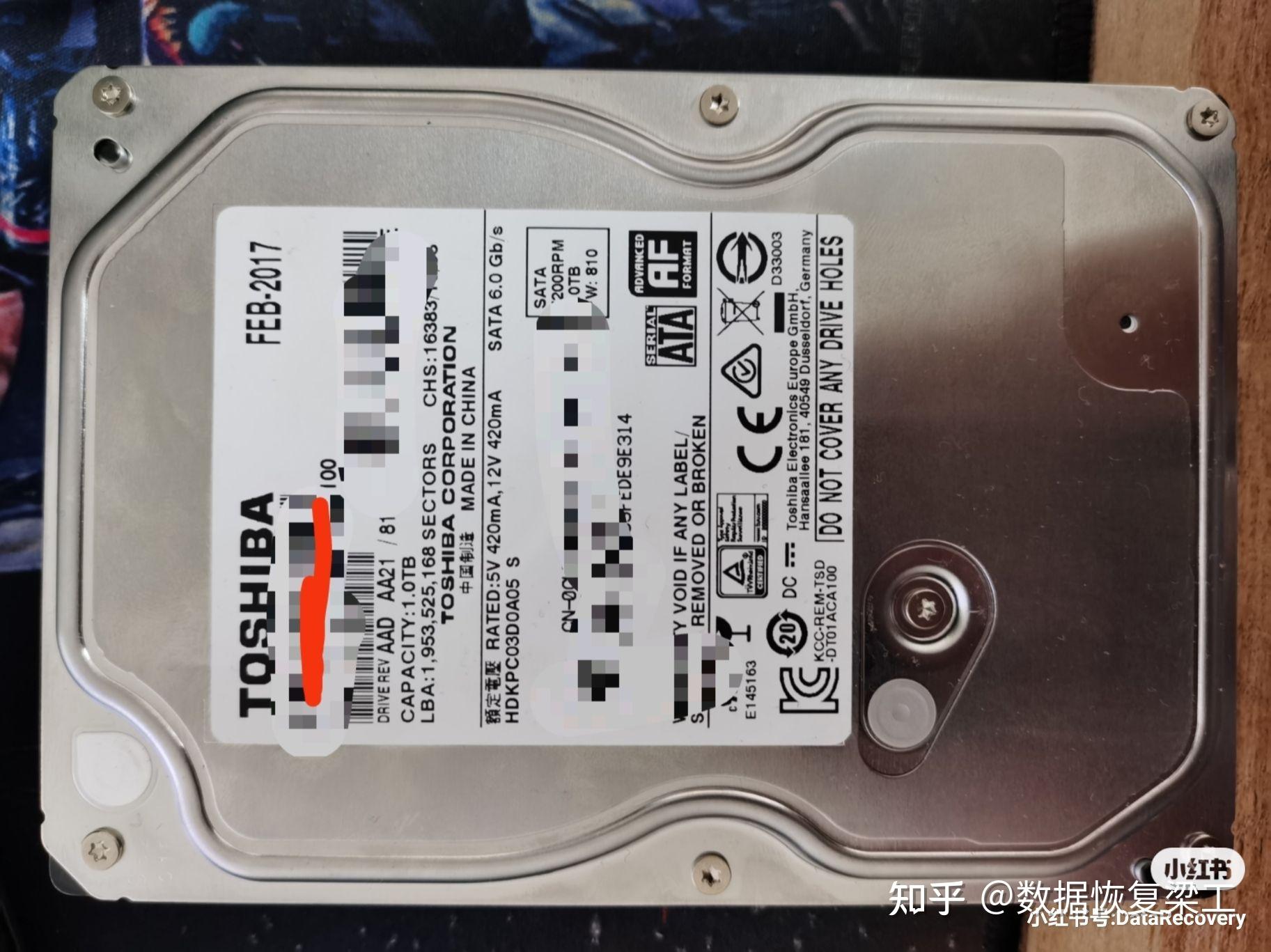 东芝3.5寸1T硬盘开盘数据恢复成功 - 知乎
