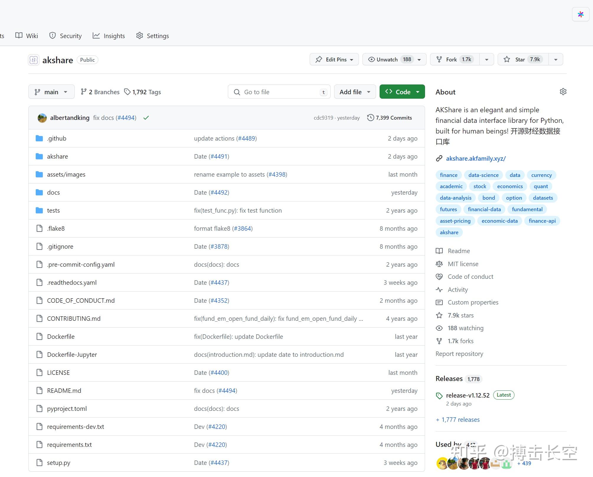 AKShare-2024-主页内容更新 - 知乎