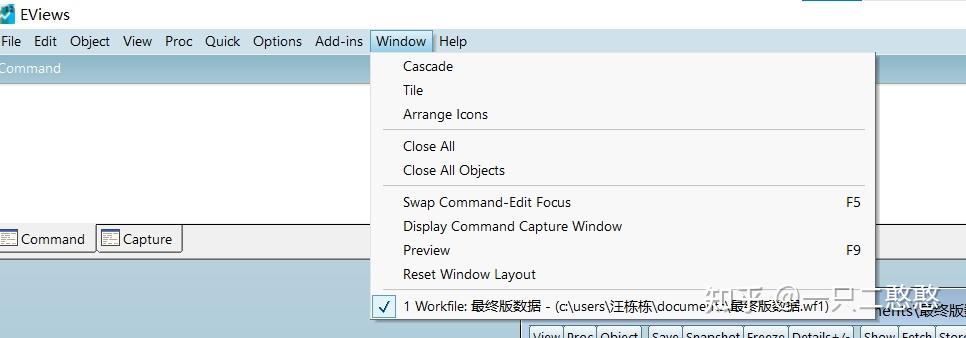 关于Eviews10的一些常见操作合集 - 知乎