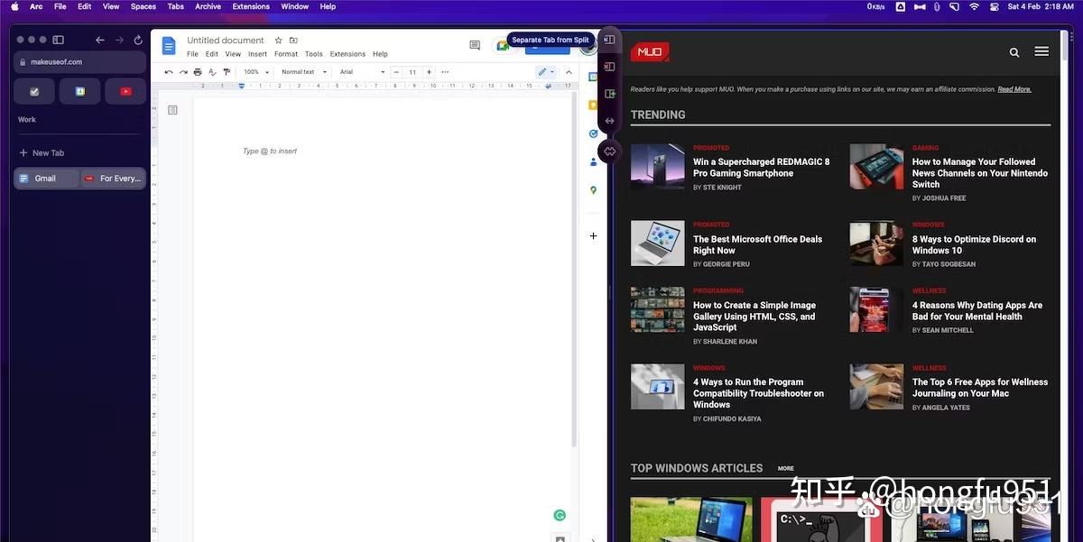 给您推荐Mac 版 Arc 浏览器的 5 个理由 - 知乎