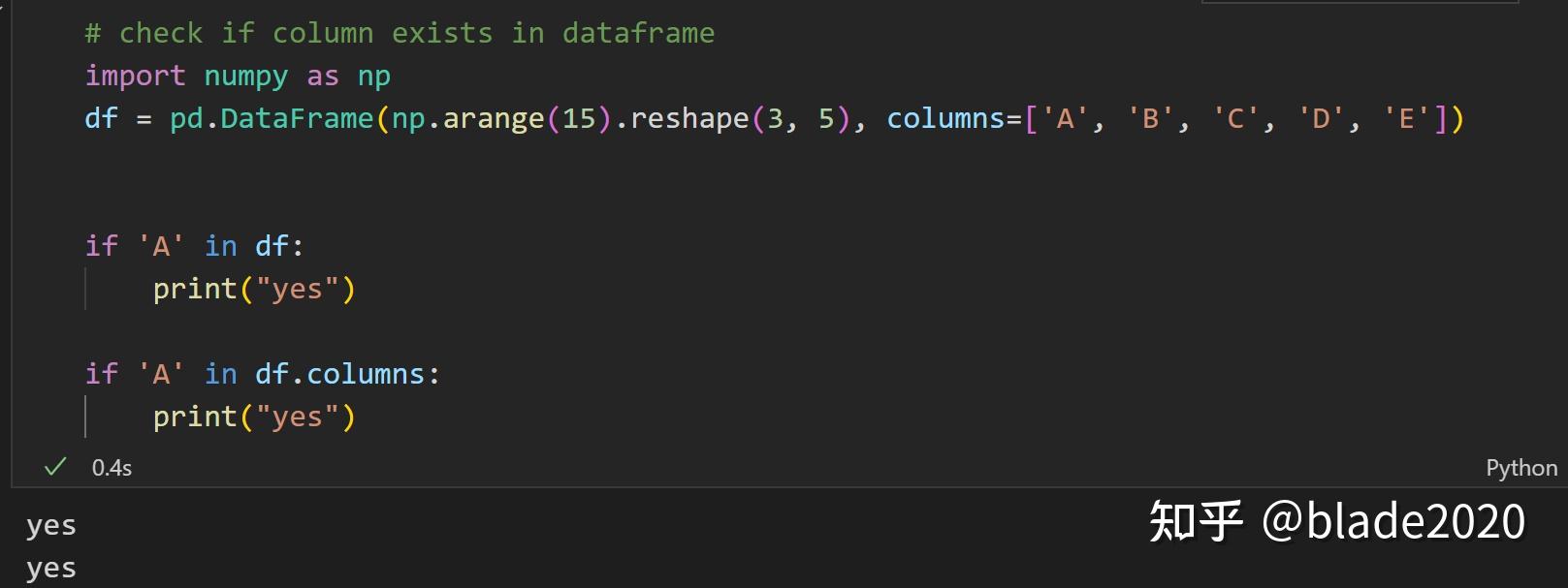 Check If Column Exists In Dataframe 