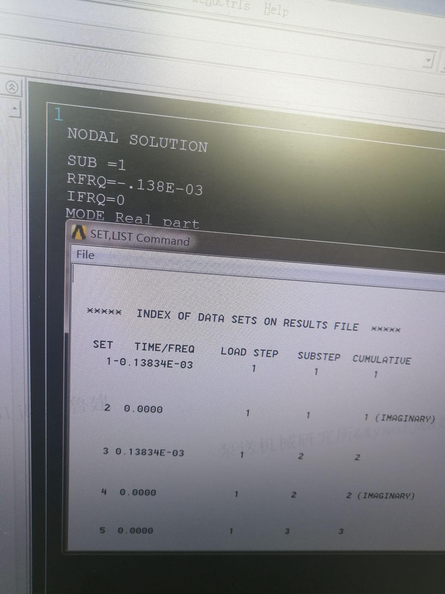 ansys apdl 列表显示模态频率 - 知乎