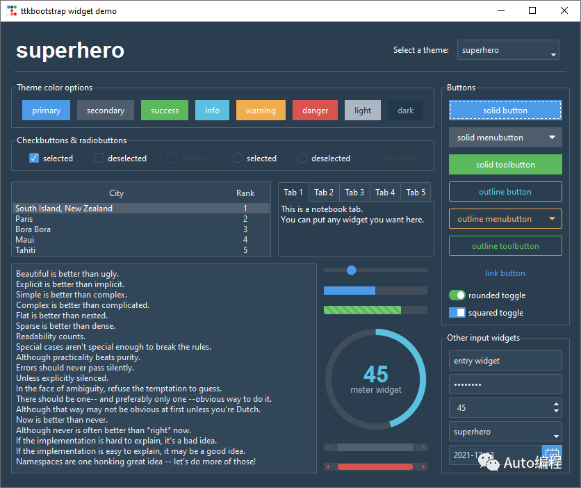 Ttkbootstrap 设计大师：轻松打造专业级python界面的神器 - 知乎