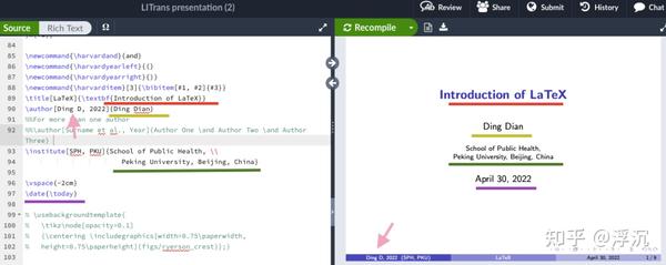 我用LaTeX做的PPT首页｜Overleaf太方便了 - 知乎