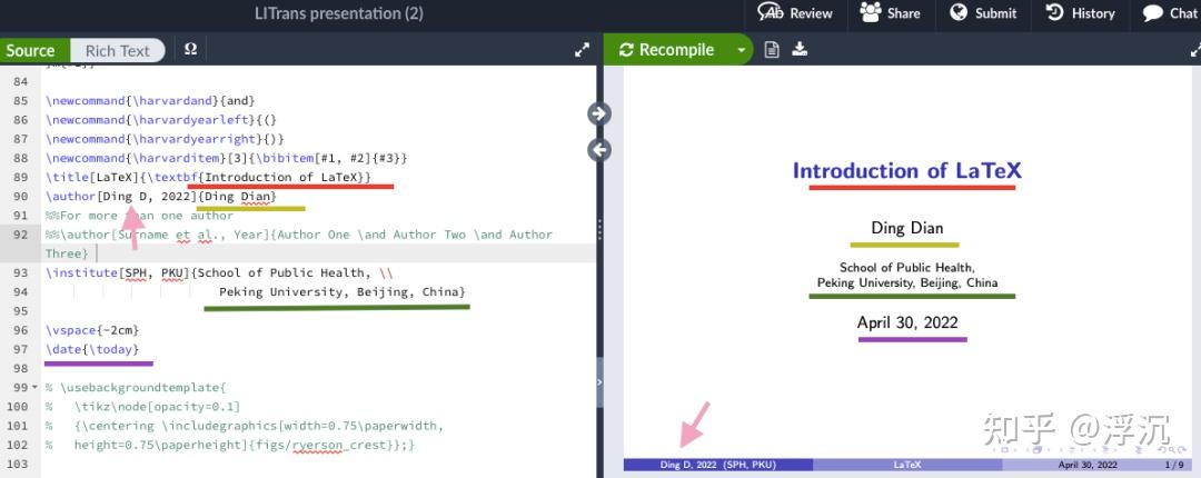 我用LaTeX做的PPT首页｜Overleaf太方便了 - 知乎